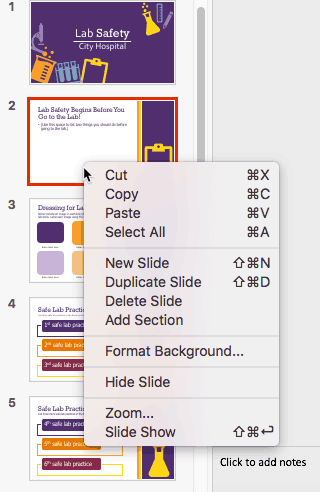 Slides Pane in PowerPoint 365 for Mac