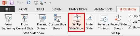 Slide Show View in PowerPoint 2013 for Windows