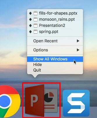 Switch Views Between Multiple Presentations in PowerPoint 2016 for Mac