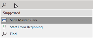 Tell Me in PowerPoint 2016 for Windows