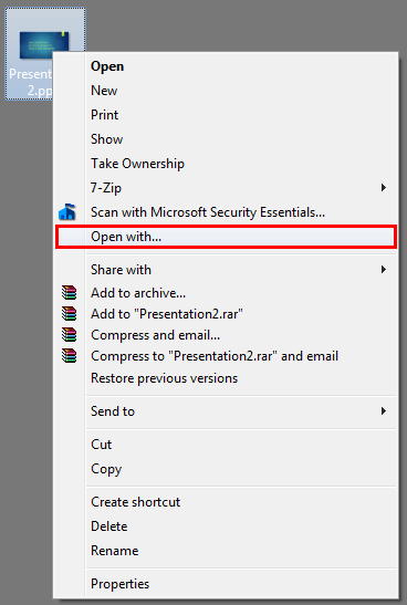 Set as Default Version in PowerPoint 2013 for Windows