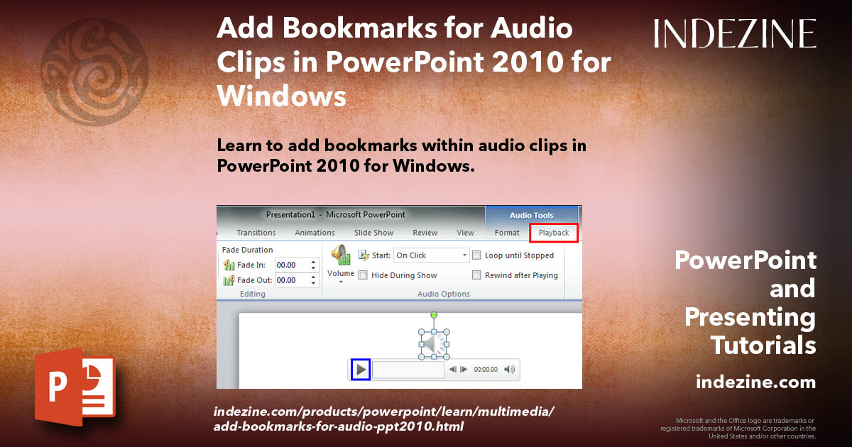Add Bookmarks for Audio Clips in PowerPoint 2010 for Windows
