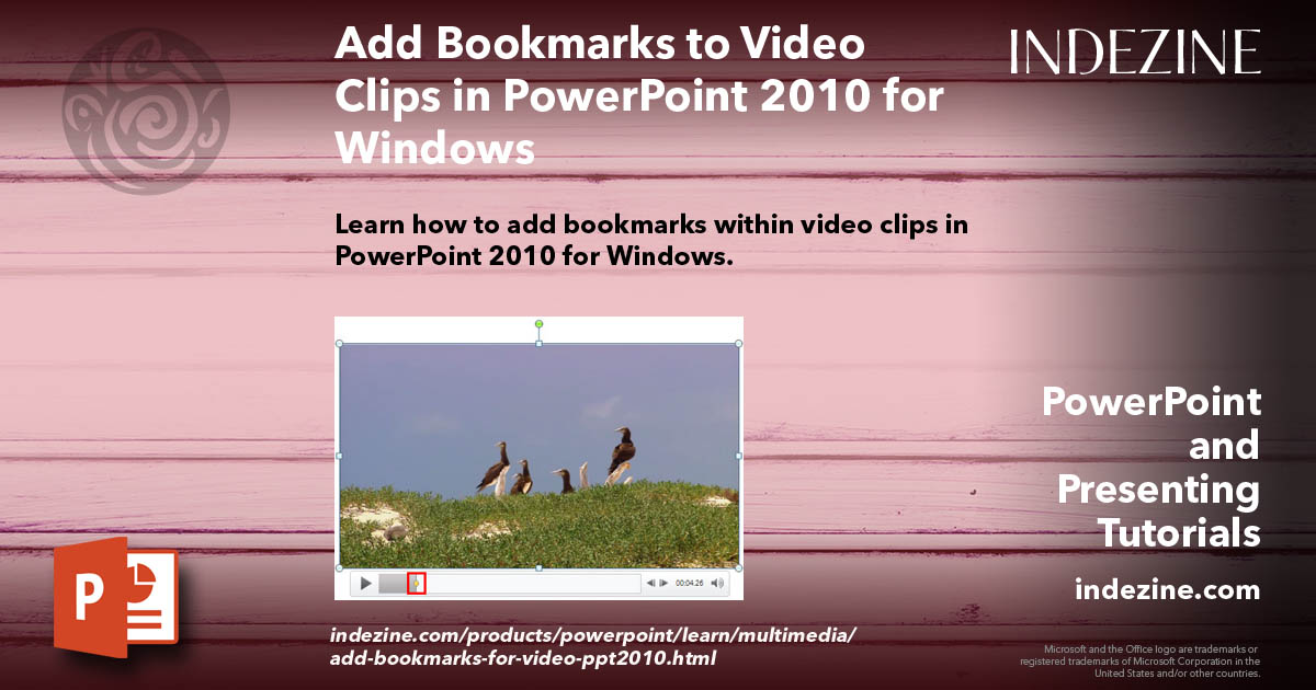Add Bookmarks to Video Clips in PowerPoint 2010 for Windows