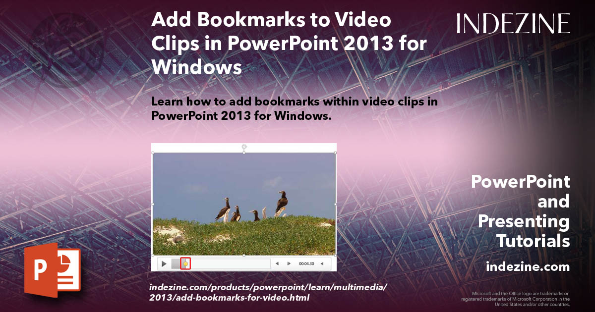 Add Bookmarks to Video Clips in PowerPoint 2013 for Windows
