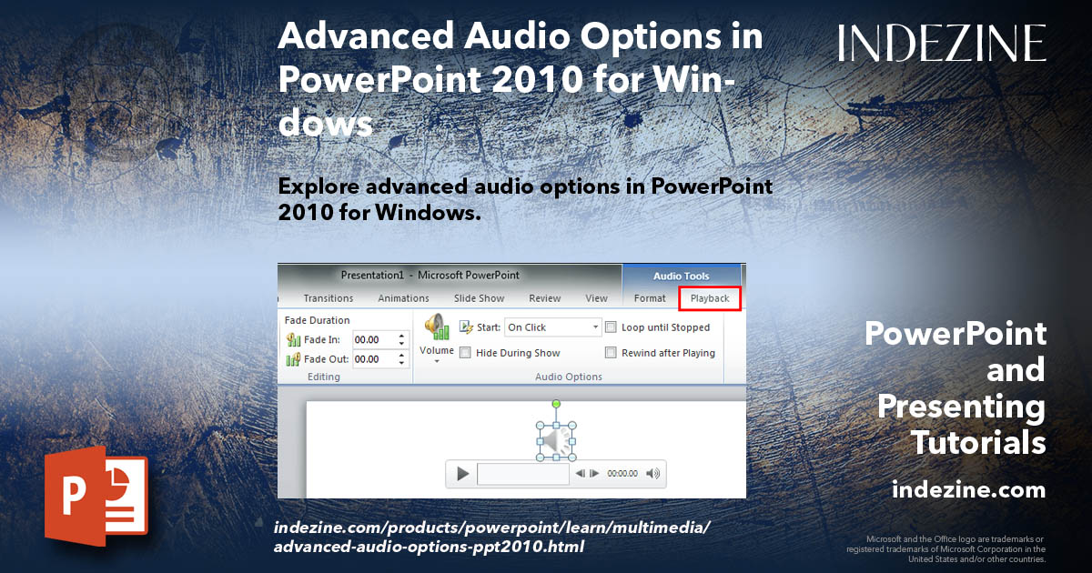 Advanced Audio Options in PowerPoint 2010 for Windows