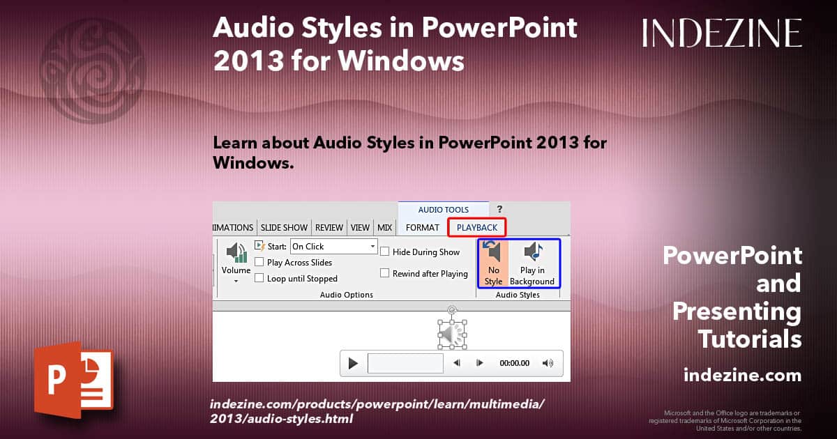 Audio Styles in PowerPoint 2013 for Windows