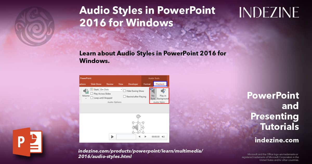 Audio Styles in PowerPoint 2016 for Windows
