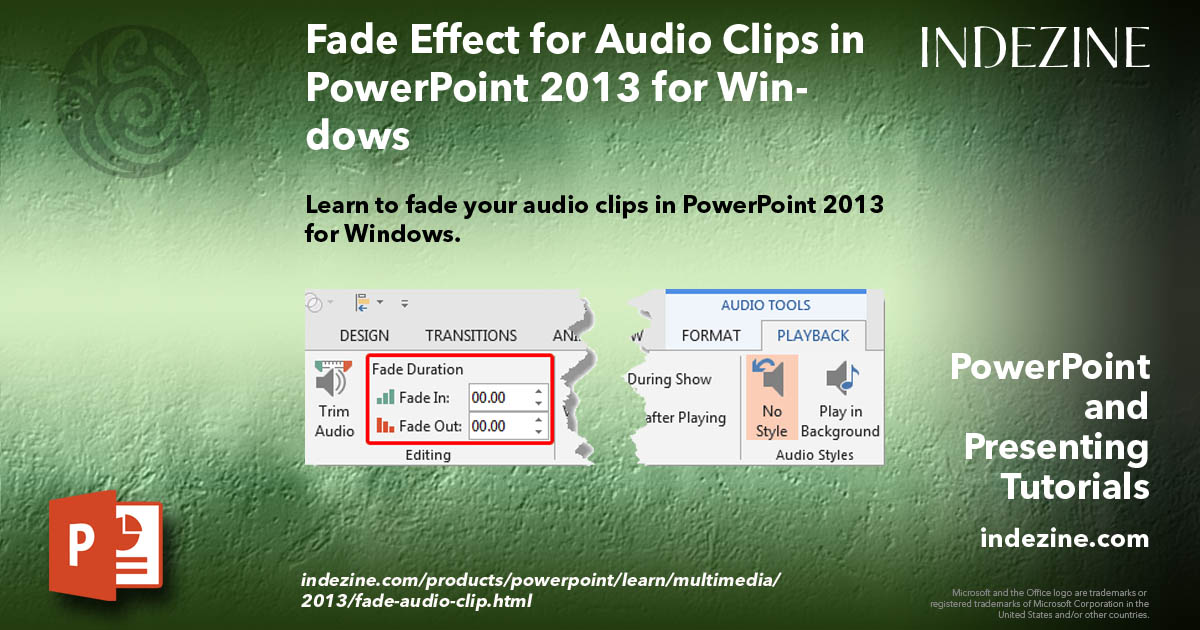 Fade Effect for Audio Clips in PowerPoint 2013 for Windows