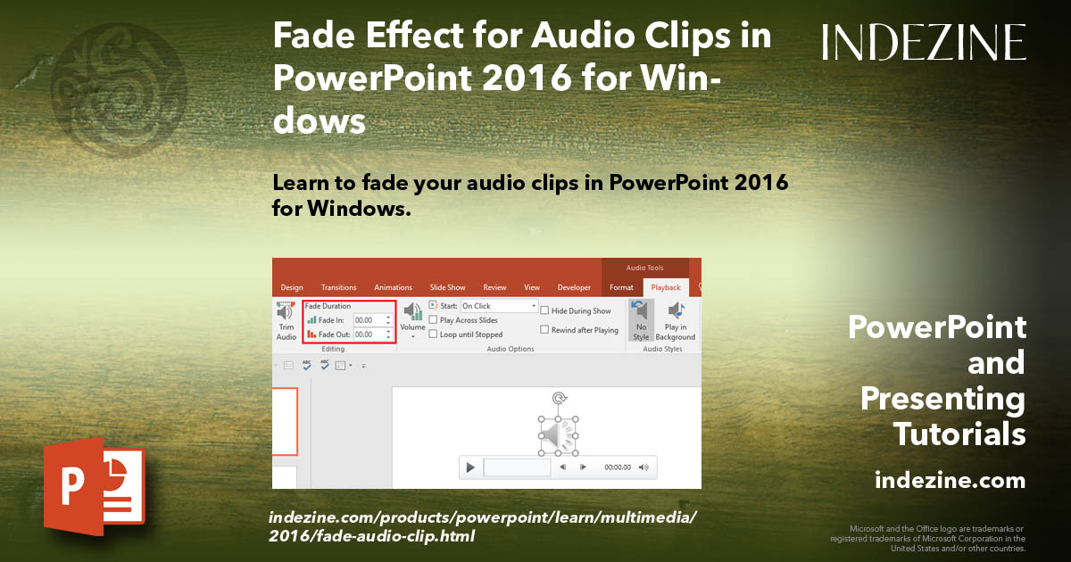 Fade Effect for Audio Clips in PowerPoint 2016 for Windows