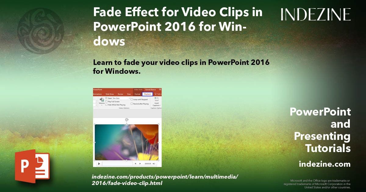 Fade Effect for Video Clips in PowerPoint 2016 for Windows