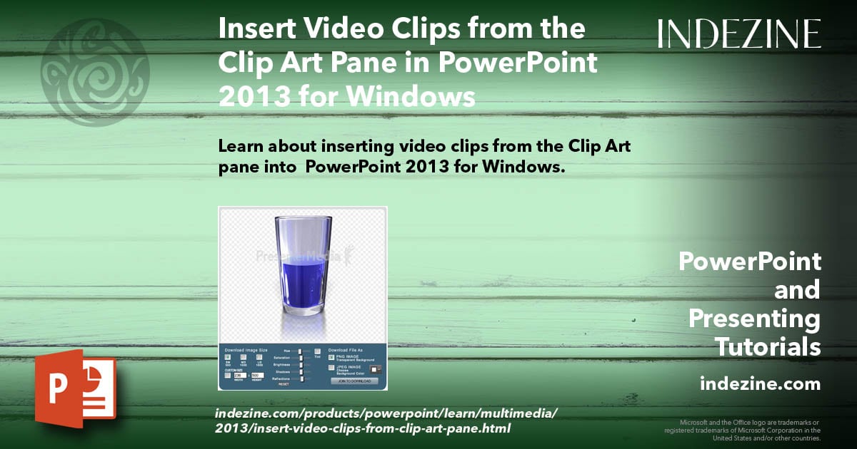 Insert Video Clips from the Clip Art Pane in PowerPoint 2013 for Windows