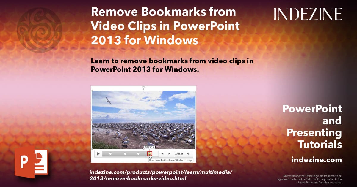 Remove Bookmarks from Video Clips in PowerPoint 2013 for Windows