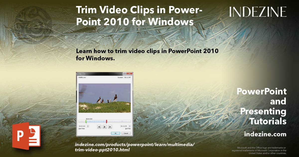 Trim Video Clips in PowerPoint 2010 for Windows