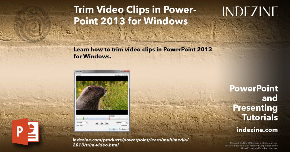 Trim Video Clips in PowerPoint 2013 for Windows