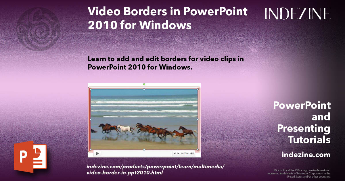 Video Borders in PowerPoint 2010 for Windows