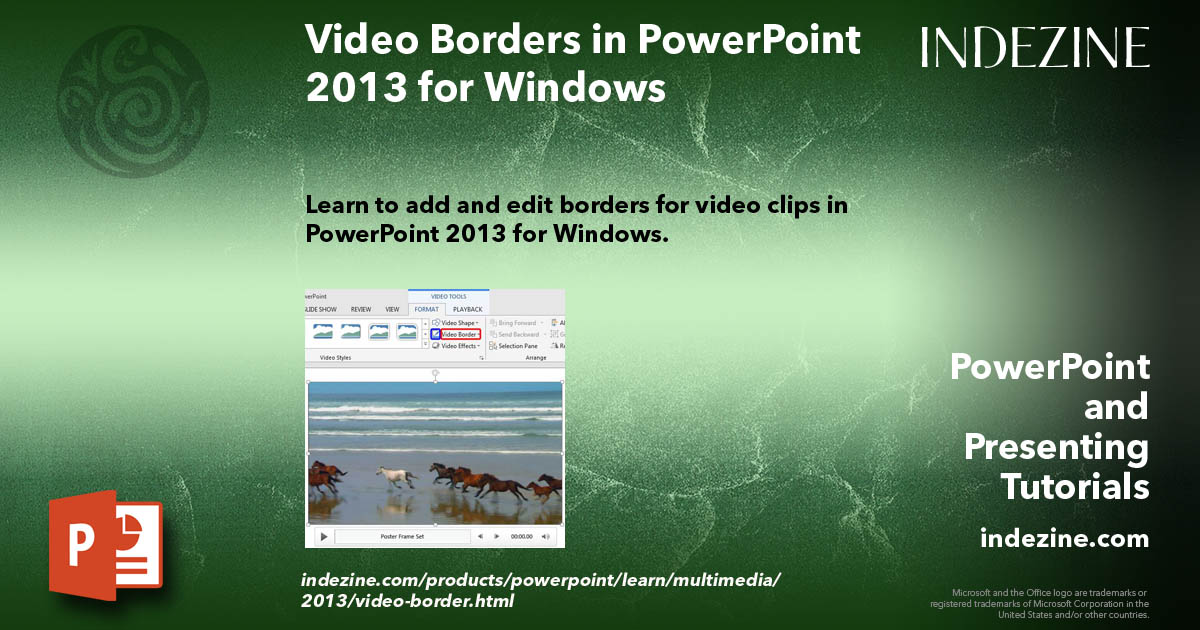 Video Borders in PowerPoint 2013 for Windows