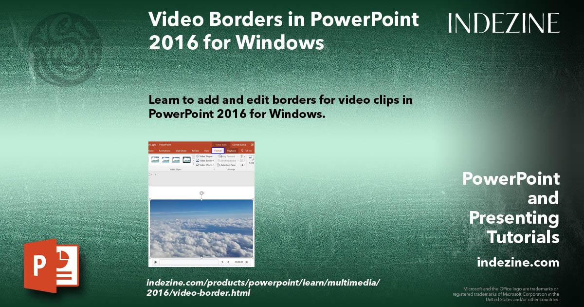Video Borders in PowerPoint 2016 for Windows