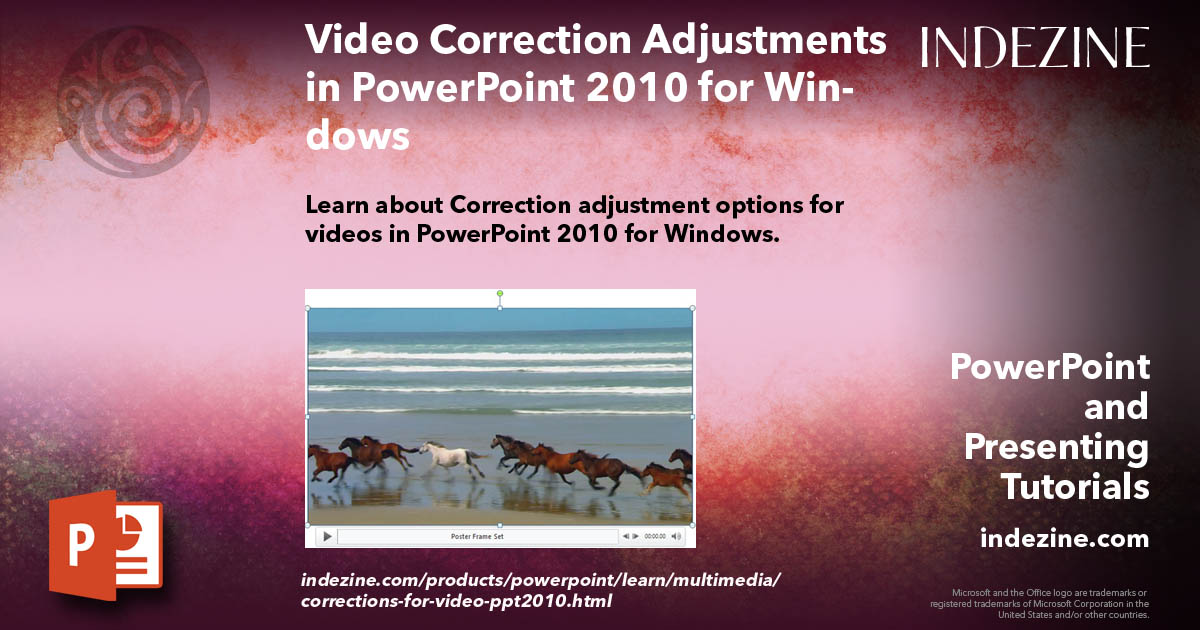 Video Correction Adjustments in PowerPoint 2010 for Windows