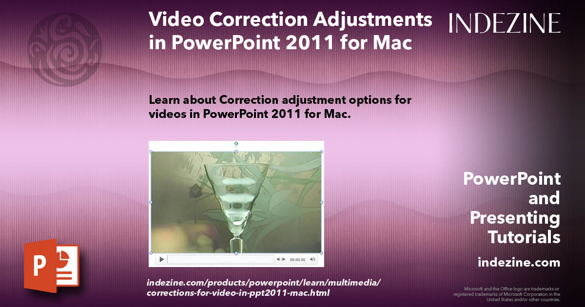 Video Correction Adjustments in PowerPoint 2011 for Mac