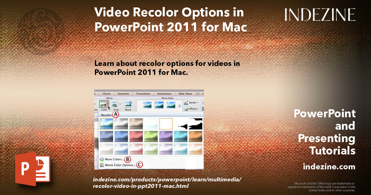 Video Recolor Options in PowerPoint 2011 for Mac