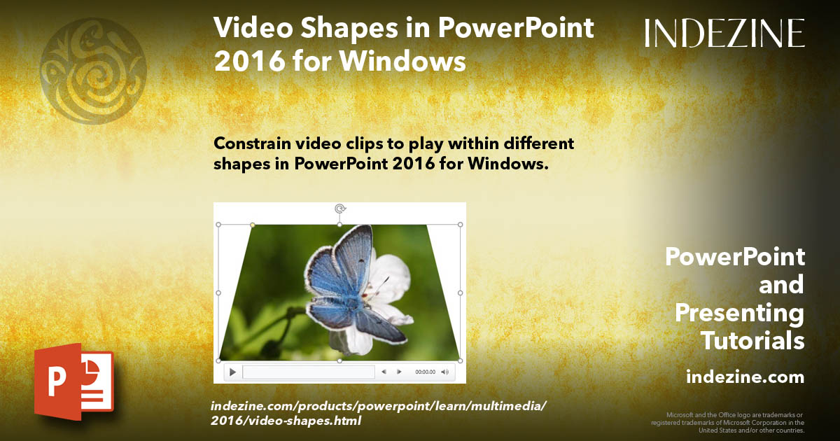 Video Shapes in PowerPoint 2016 for Windows