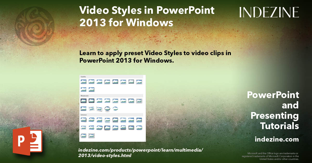 Video Styles in PowerPoint 2013 for Windows