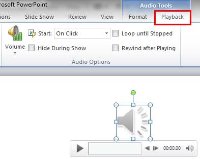 Sound Across Specific Slides in PowerPoint 2010 for Windows