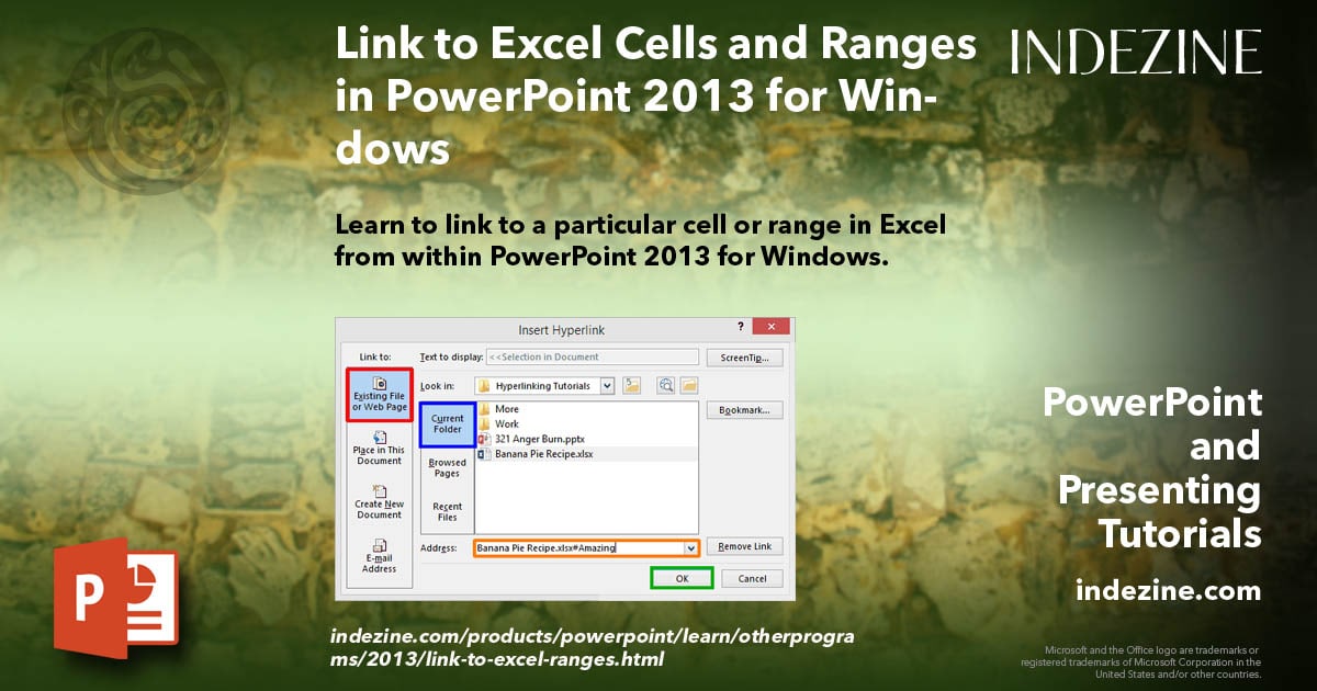 Link to Excel Cells and Ranges in PowerPoint 2013 for Windows