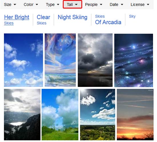 Bing Images Search by Layout