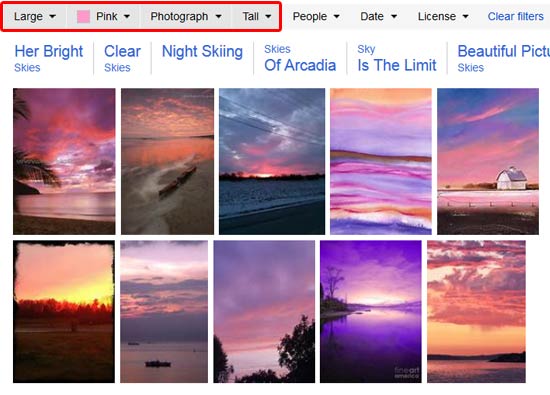 Bing Images Search by Layout
