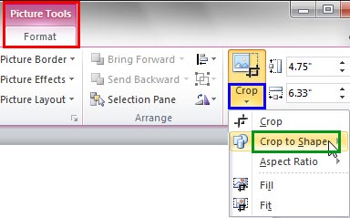 Crop Pictures (Crop to Shape) in PowerPoint 2010 for Windows