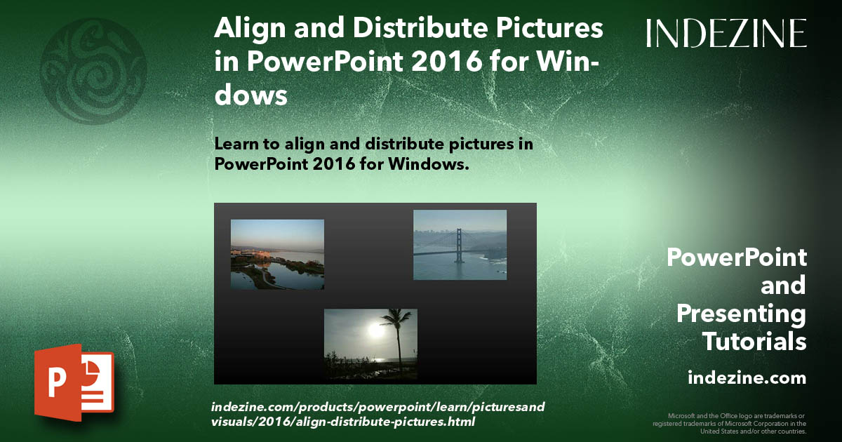 Align and Distribute Pictures in PowerPoint 2016 for Windows