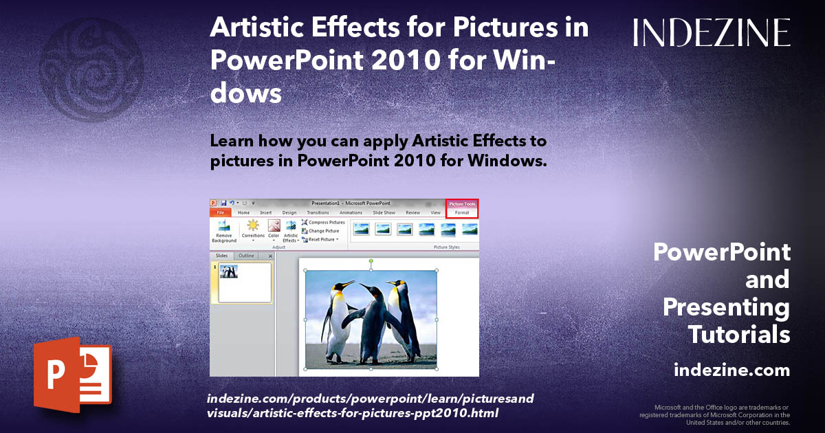 Artistic Effects for Pictures in PowerPoint 2010 for Windows