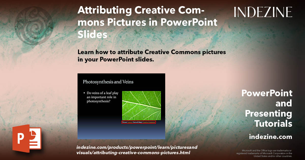 Attributing Creative Commons Pictures in PowerPoint Slides