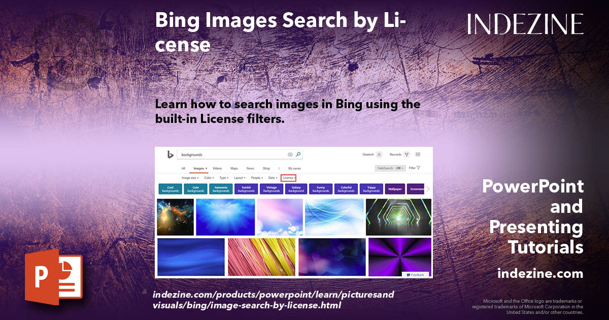 Bing Images Search by License