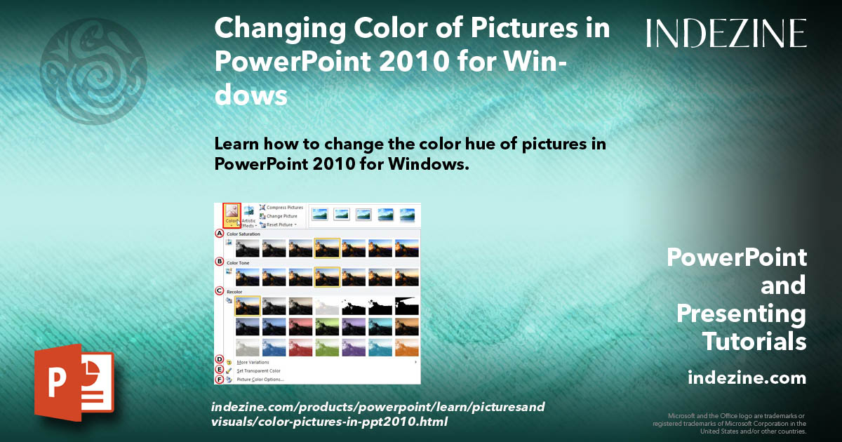 Changing Color of Pictures in PowerPoint 2010 for Windows