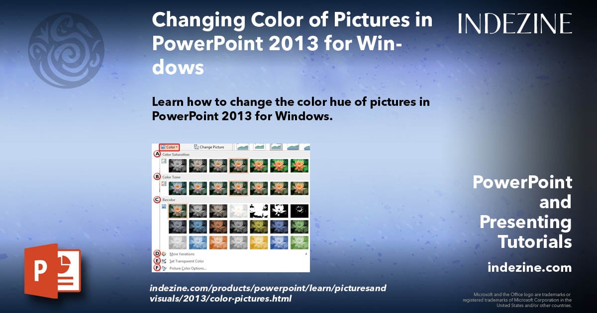 Changing Color of Pictures in PowerPoint 2013 for Windows