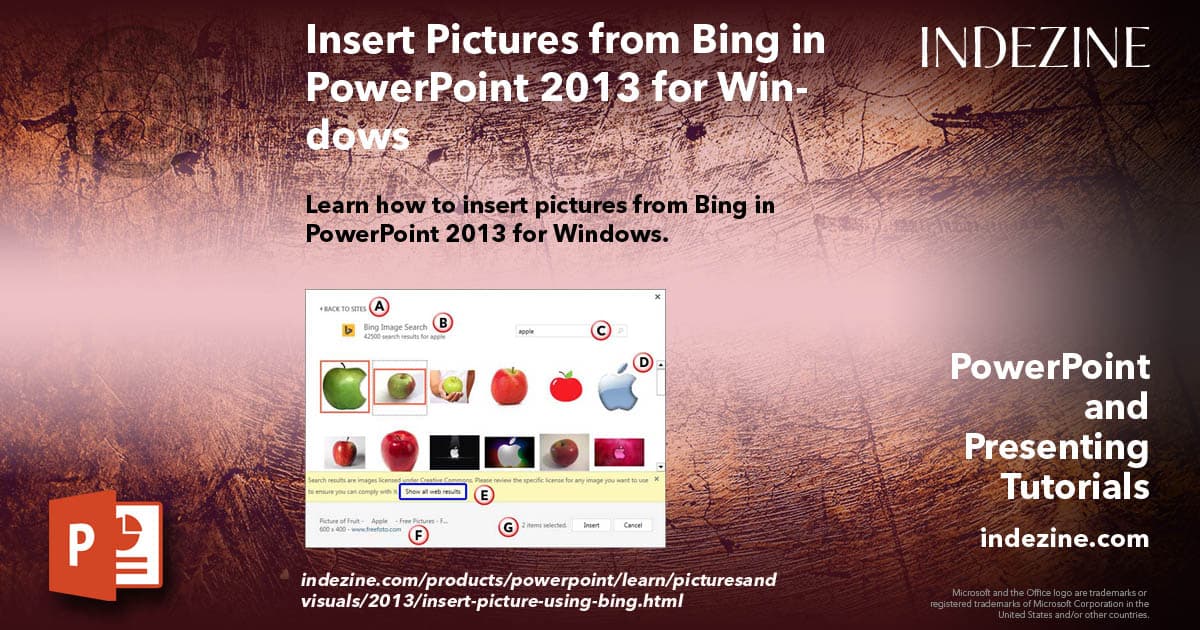 Insert Pictures from Bing in PowerPoint 2013 for Windows