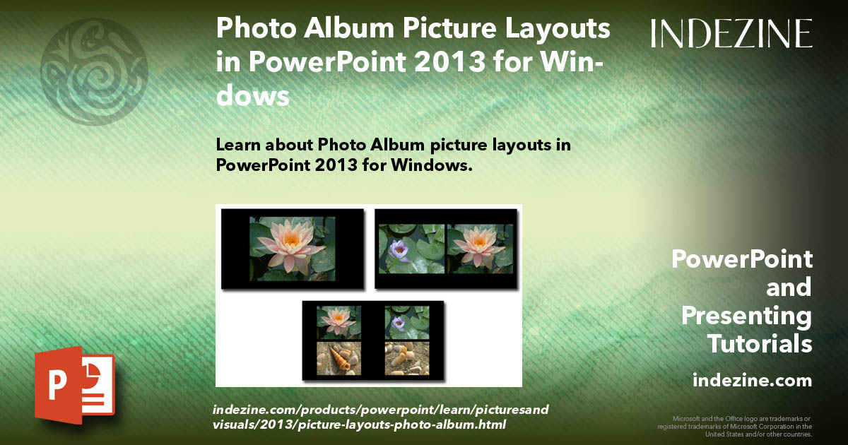 Photo Album Picture Layouts in PowerPoint 2013 for Windows