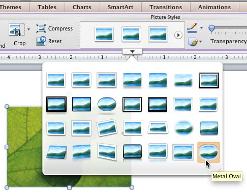 Picture Styles in PowerPoint 2011 for Mac
