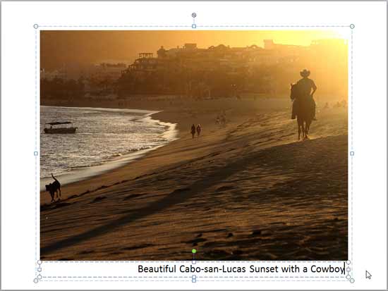 Using Captions in Photo Album Presentations in PowerPoint 2010 for Windows