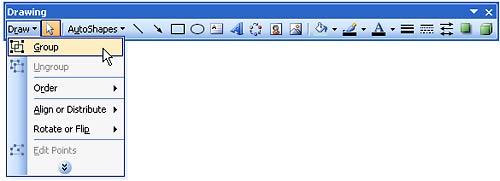 Grouping Slide Objects In Powerpoint 2003 And 2002 For Windows