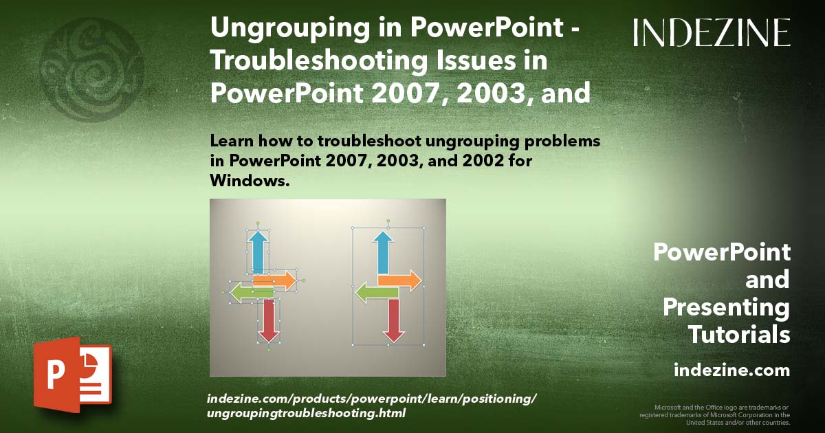 Ungrouping In Powerpoint Troubleshooting Issues In Powerpoint 2007 2003 And 2002 For Windows