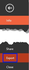 Export Presentation to MPEG-4 Movie in PowerPoint 2013 for Windows