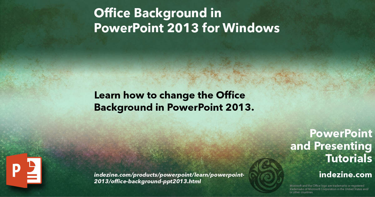 Office Background in PowerPoint 2013 for Windows