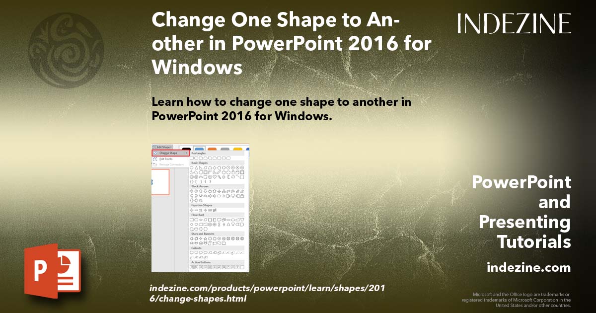 Change One Shape to Another in PowerPoint 2016 for Windows