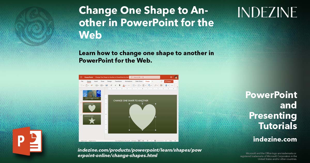 Change One Shape to Another in PowerPoint for the Web
