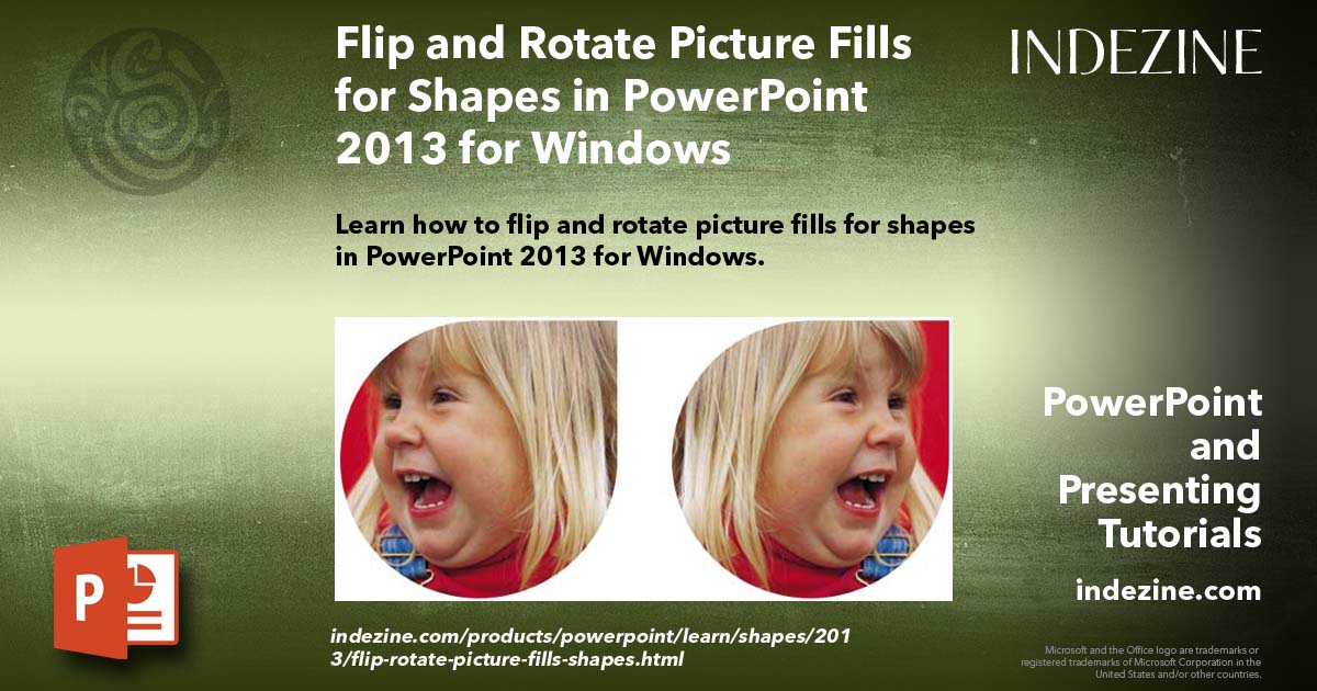 Flip and Rotate Picture Fills for Shapes in PowerPoint 2013 for Windows