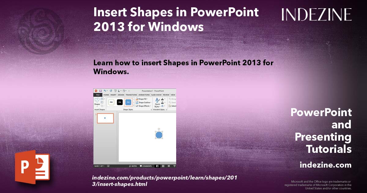 Insert Shapes in PowerPoint 2013 for Windows