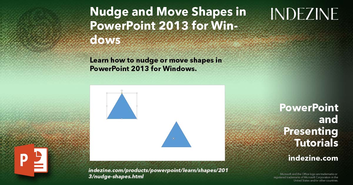 Nudge and Move Shapes in PowerPoint 2013 for Windows